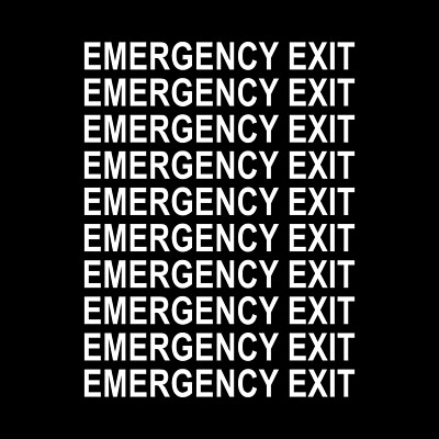 10 X WHITE EMERGENCY EXIT COACH BUS MINIBUS LEGAL 25MM PSV PCV ...