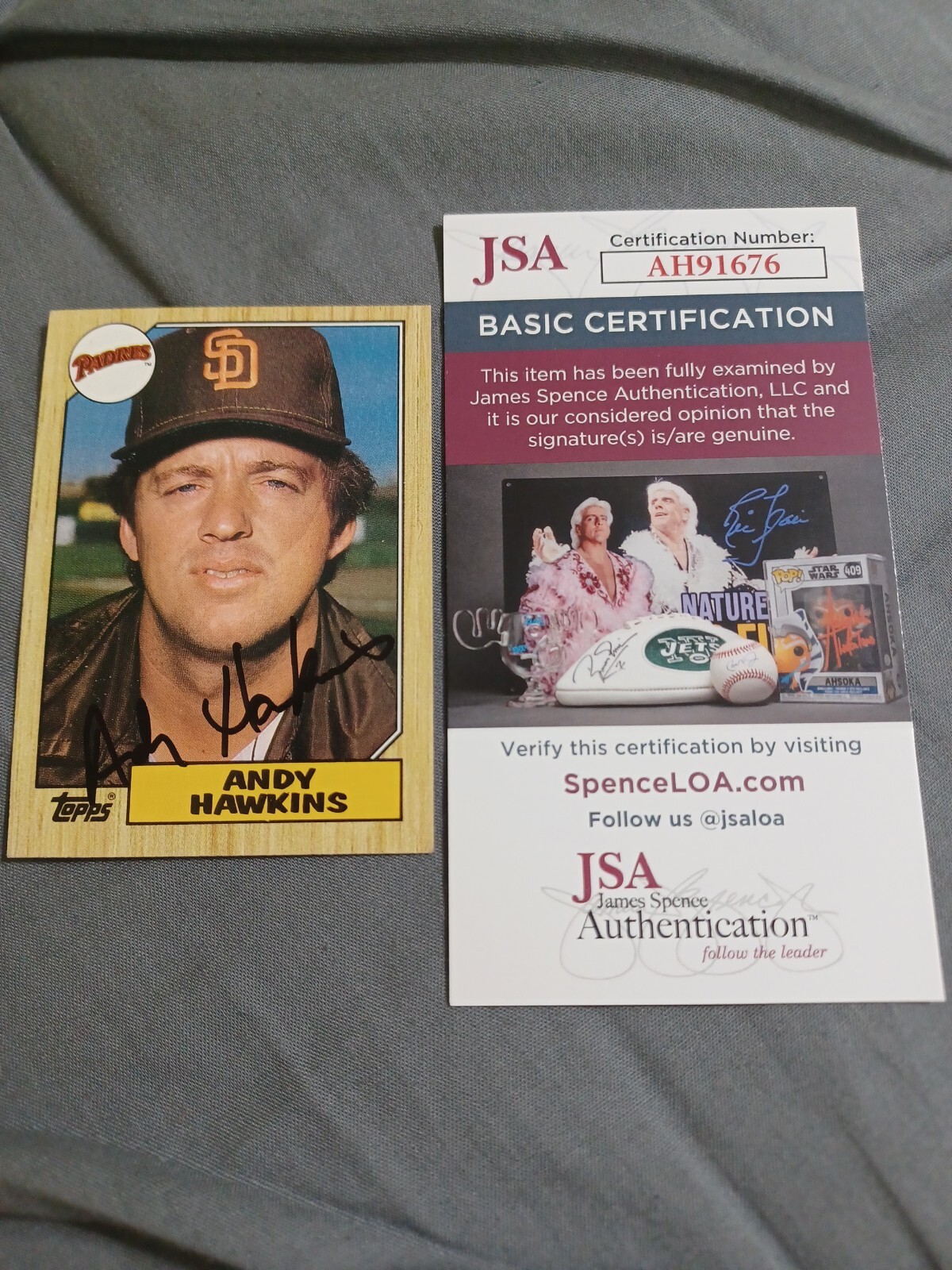 ANDY HAWKINS 1987 Topps # 183 autographed signed card PADRES 87 AUTO ...