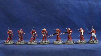 8 Painted Female Space Marines Anime Girl Ground Zero Games GZG Metal ...