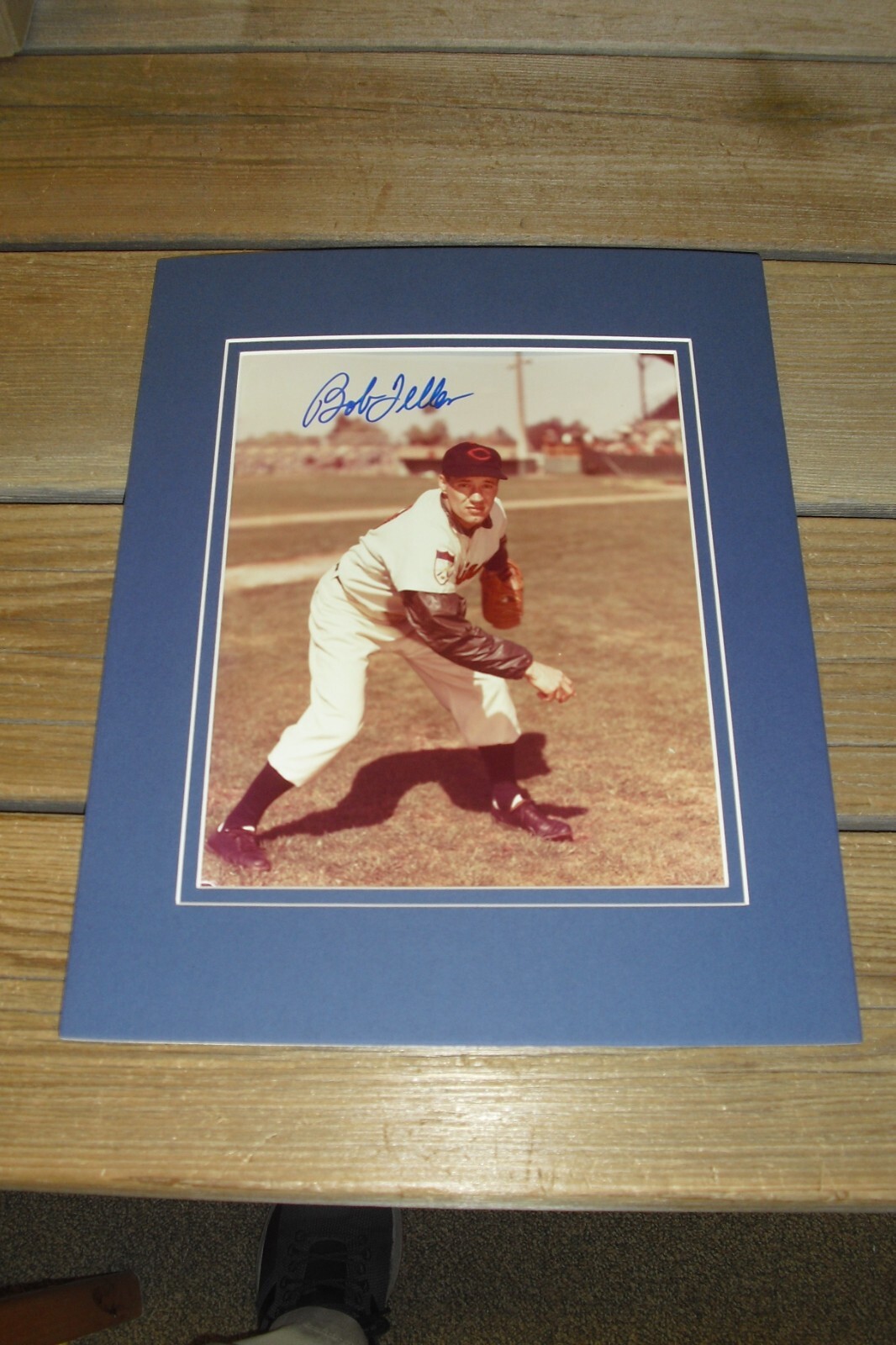 2 Bob Feller Cleveland Indians Great Autographed 8x10 Color Photo ...