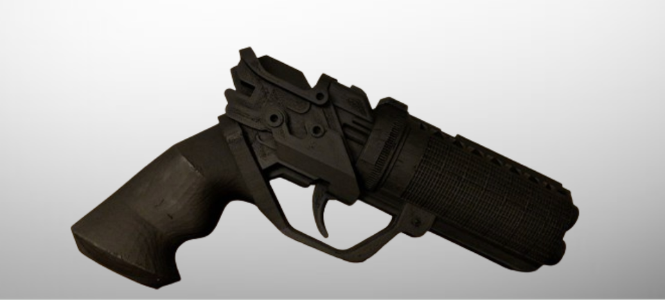 3D Printed Blade Runner 2049 Officer K’s Blaster - Replica - All Black ...