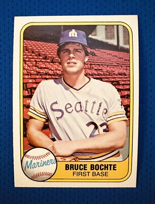 1981 FLEER #600 BRUCE BOCHTE SEATTLE MARINERS NM-MT or BETTER 1979 AS ...