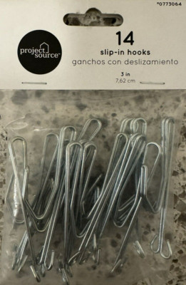 Package of 14 Project Source 3-inch Slip-In Curtain Hooks - 0773064 ...