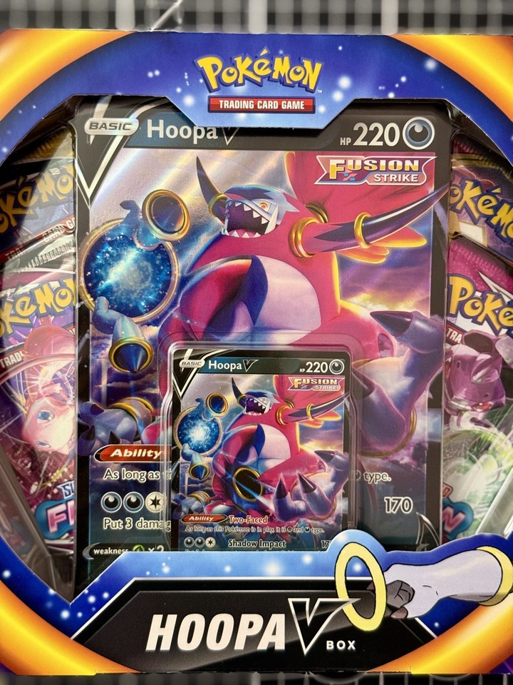 Pokemon TCG Hoopa V Box New Factory Sealed Fusion Strike Evolving Skies ...