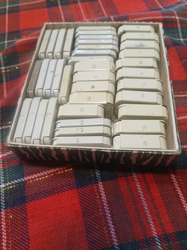 NOS Dealer Box of Pflueger Split Shot Sinkers 39 Tins No 1817 Size 5/0 ...