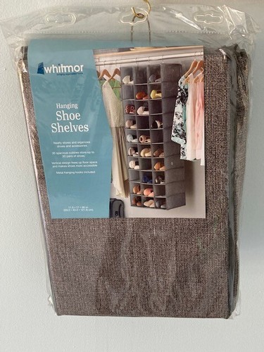 Hanging Shoe Shelves - 30 Spacious Cubbies - Closet Organizer | eBay