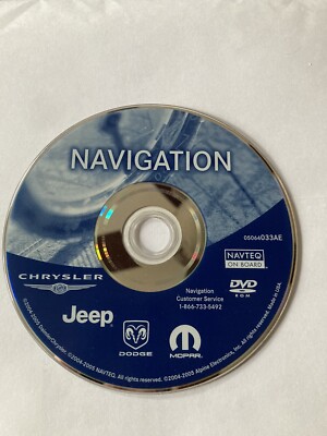 JEEP CHRYSLER DODGE NAVIGATION MAP DVD DISC MOPAR OEM PART 05064033AE ...