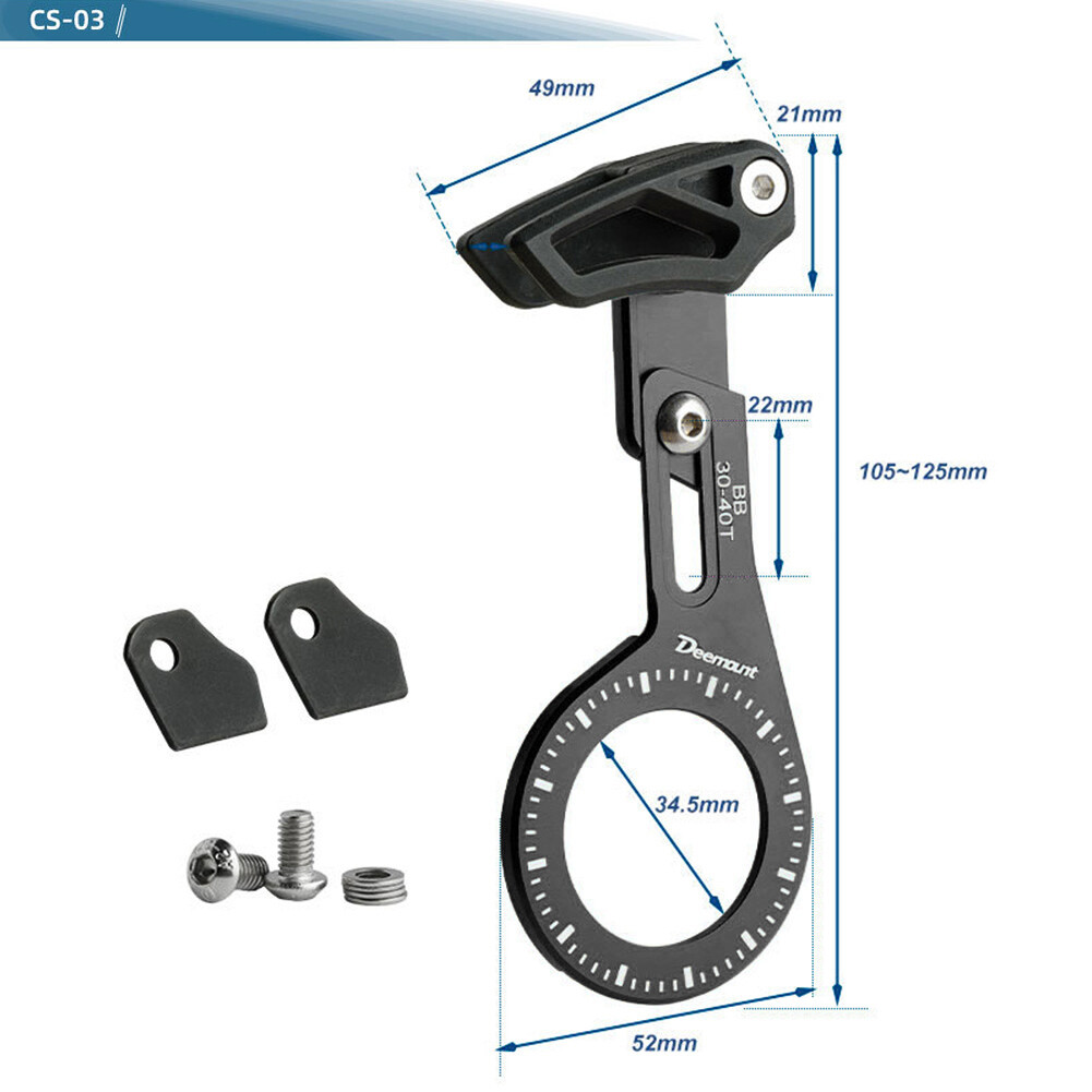 Single-disc Chain Guide MTB Bike BB Mount CNC Gear Guider (Black CS03BK ...
