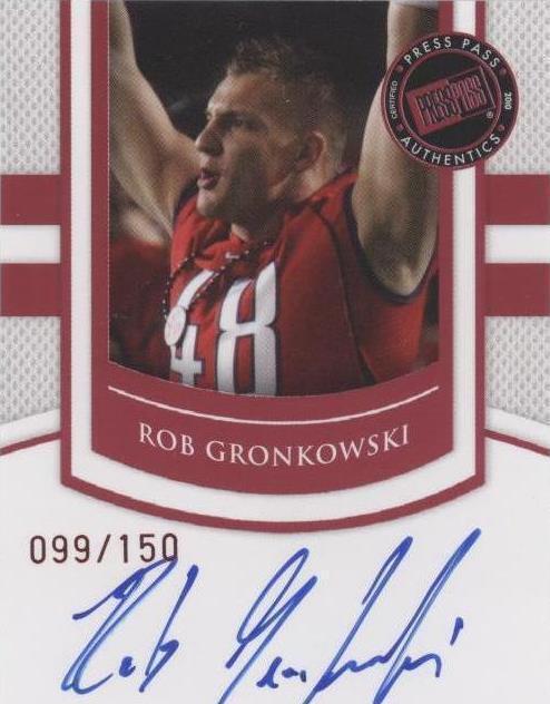 2010 Press Pass Portrait Edition - Sideline Signatures Rob Gronkowski # ...