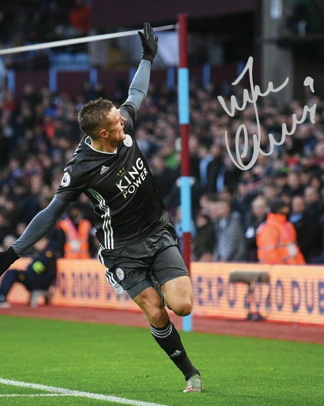 Jamie Vardy - Leicester City Autograph Signed Photo Print | eBay UK