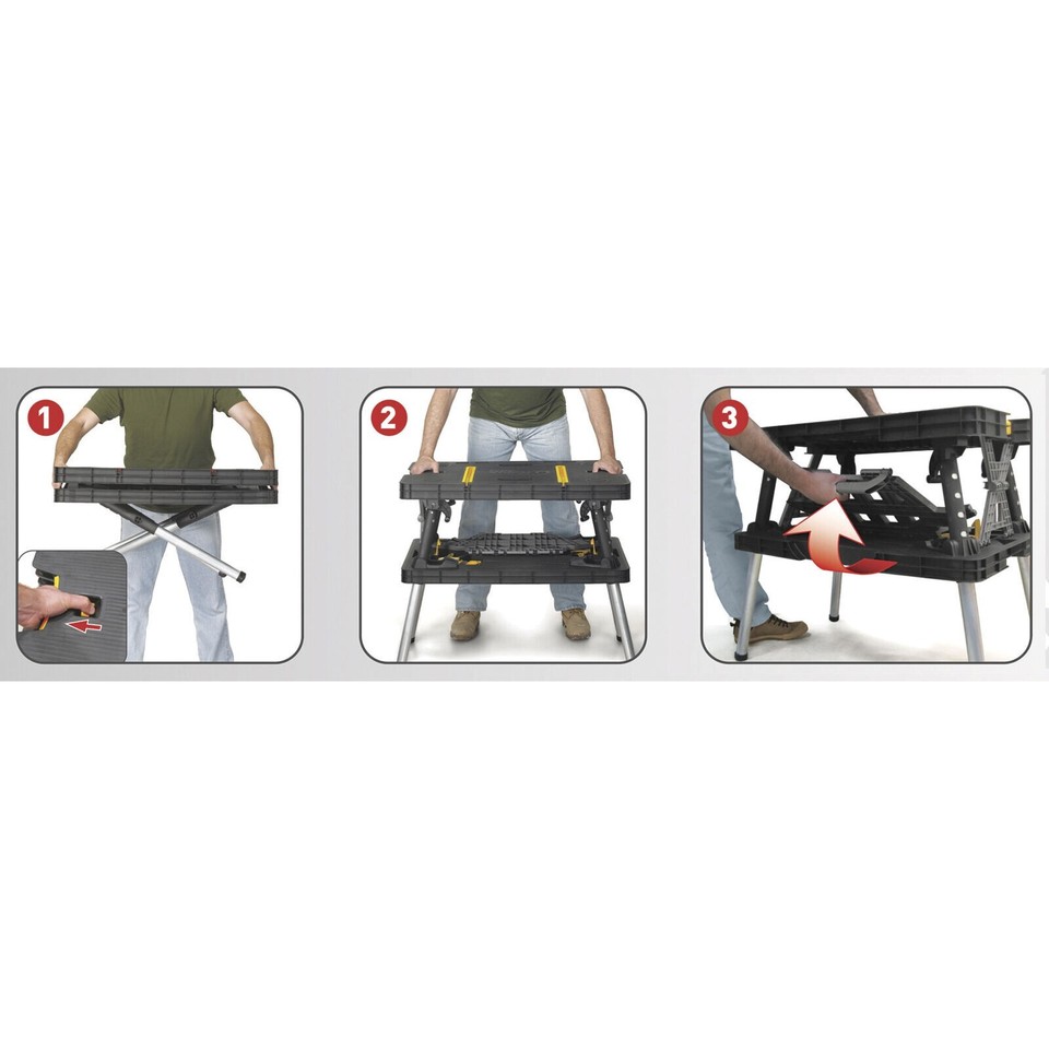 Garage Work Table Heavy Duty Work Bench Folding Portable Woodworking ...