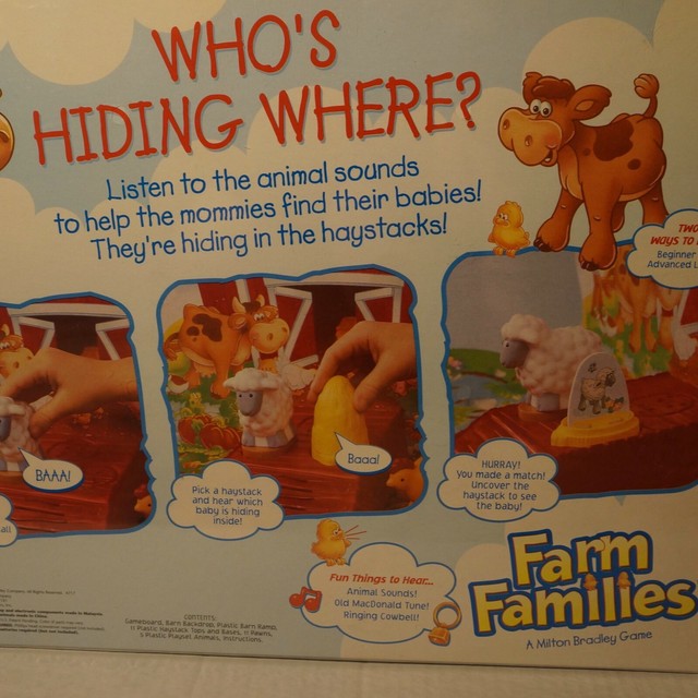 Farm Families Electronic Matching Game 1996 Milton Bradley for sale ...