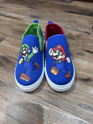 Super Mario Brothers Kids Slip On Tennis Shoe Size 1 - NEW | eBay