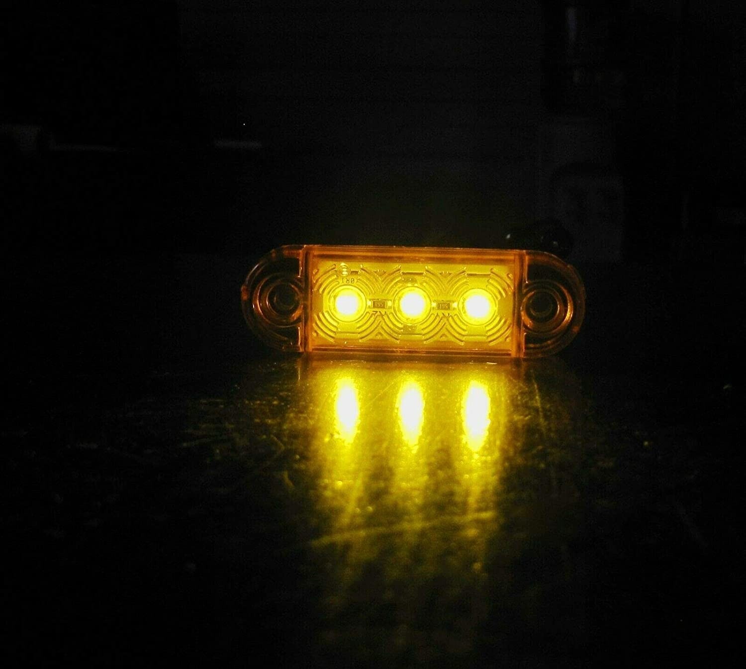 10 Pcs Led Side Marker Lights Lamps Orange Amber Truck Lorry Lgv Hgv ...