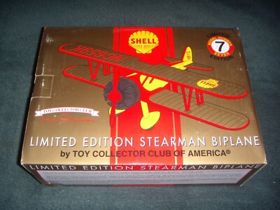 Liberty Classics Shell Limited Stearman Bi-Plane Die Cast Vintage ...