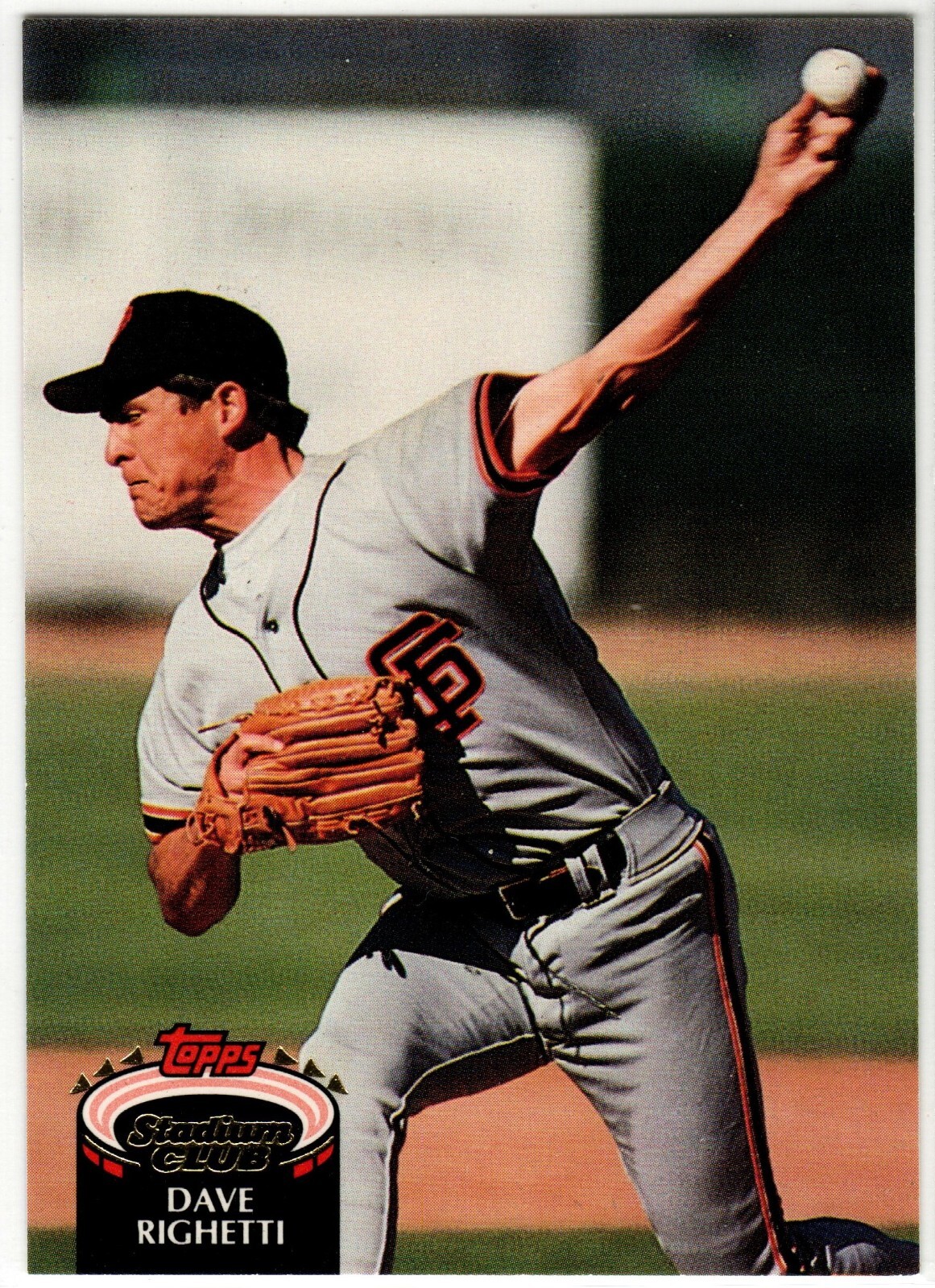 1992 Topps Stadium #107 - Dave Righetti - San Francisco Giants Baseball ...