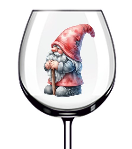 12x Watercolor Gnome Gonk Wine Glass Bottle Tumbler Van Vinyl Sticker ...