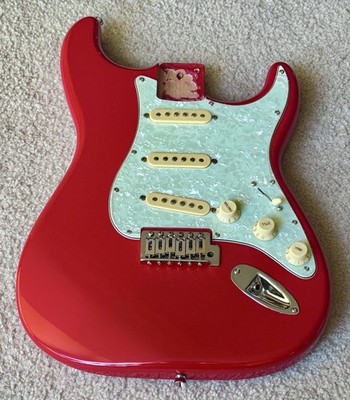 Beautiful Fender® Starcaster Stratocaster Loaded Body Fiesta Red w/USA ...