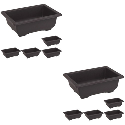 2 Count Rectangular Flower Pot Small Bonsai Succulent Garden Pots | eBay