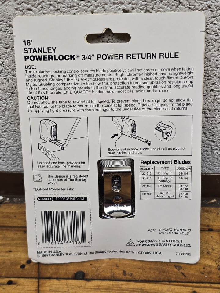 STANLEY Professional 33-116 PowerLock II Tape Measure 16' x 3/4 ...
