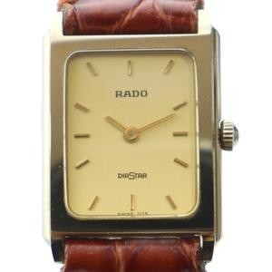 Rado RADO 153.0396.3 Watch Quartz Square Logo Leather Belt Gold Color ...