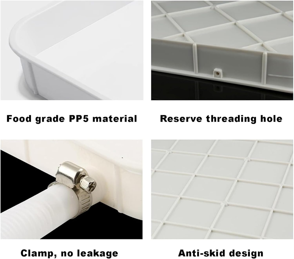 Condensate Drain Pan Plastic Drip Tray, Air Conditioner Drip Pan with Drain Tubi | eBay