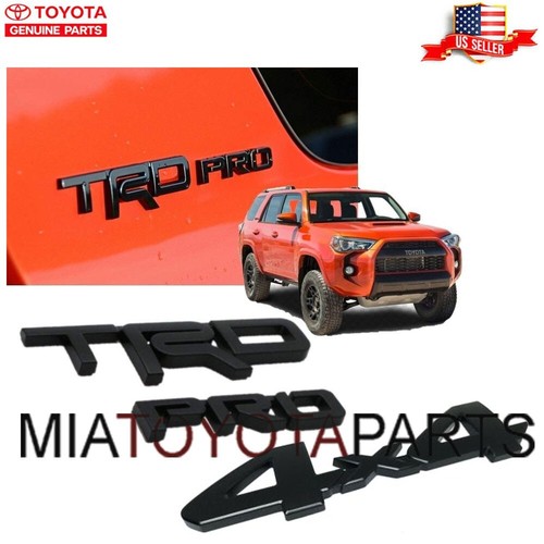 OEM Toyota Tacoma TRD Pro PT413-00150 & 4x4 Black Painted 75473-0C050 ...