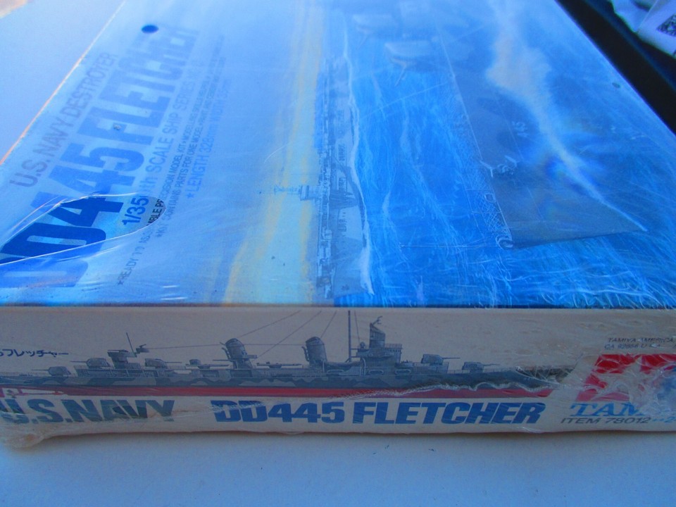 U.S. Navy Destroyer DD445 Fletcher WRAPPED 1/350 Kit TAMIYA #78012 | eBay