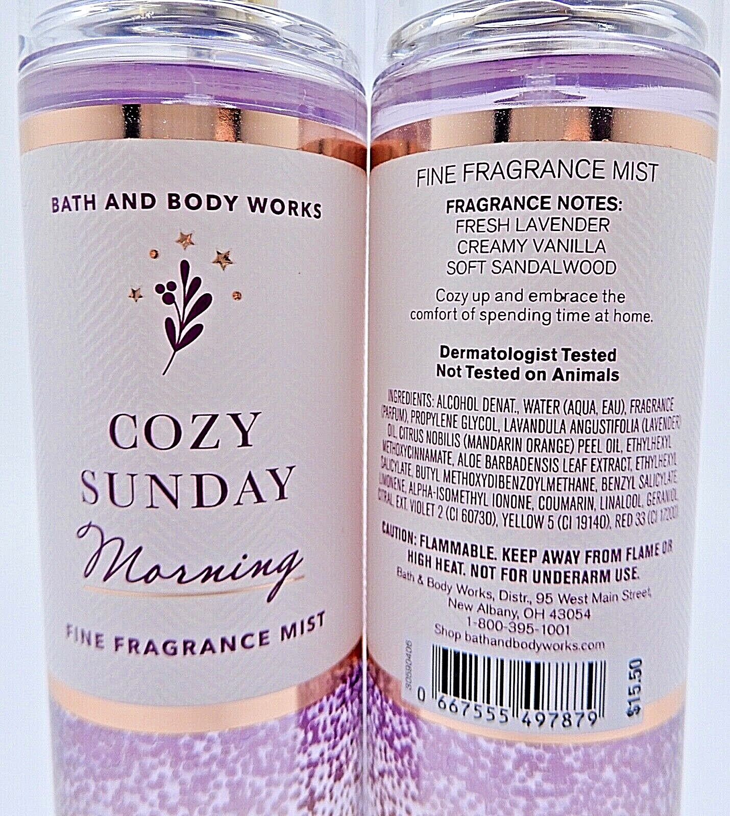 3 BATH & BODY WORKS COZY SUNDAY MORNING FINE FRAGRANCE BODY MIST SPRAY ...