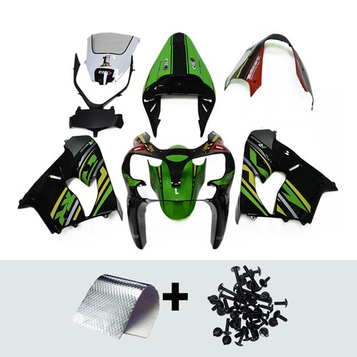 Green Black Fairings for Kawasaki Ninja ZX9R 2002 2003 ZX-9R 02 03 Body ...