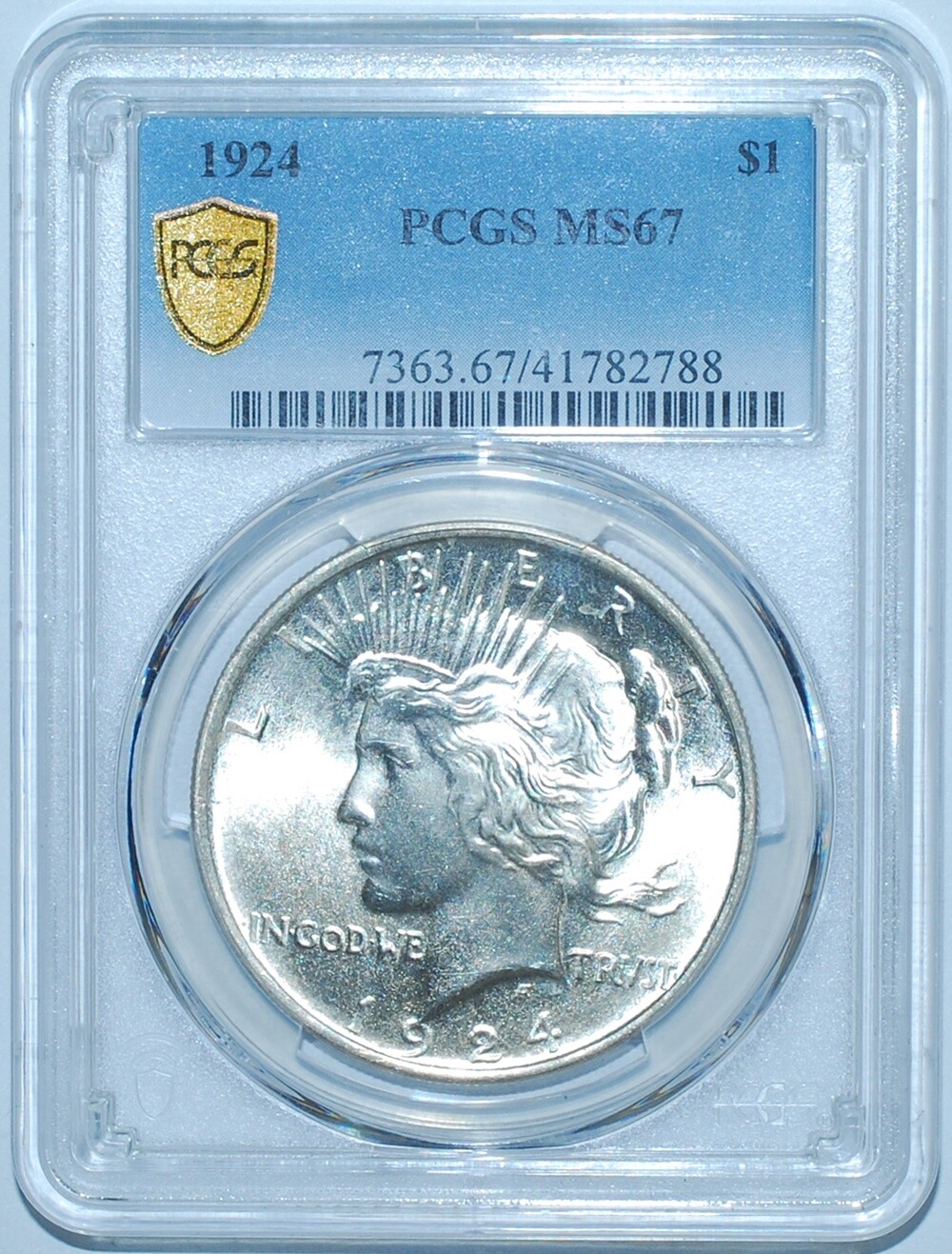 1924 P PCGS MS67 Peace Silver Dollar | eBay