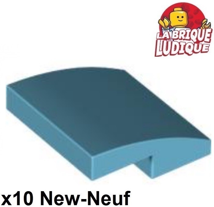LEGO 10x Slope Curved Slope Gewölbt 2x2 Azur Mittel / Medium Azure ...