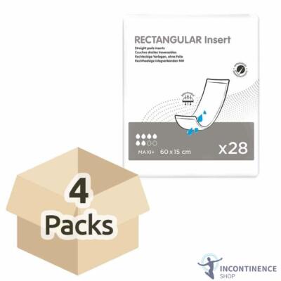 4x Ontex Rectangular Incontinence Insert Pad - Maxi Plus - Pack of 28 ...