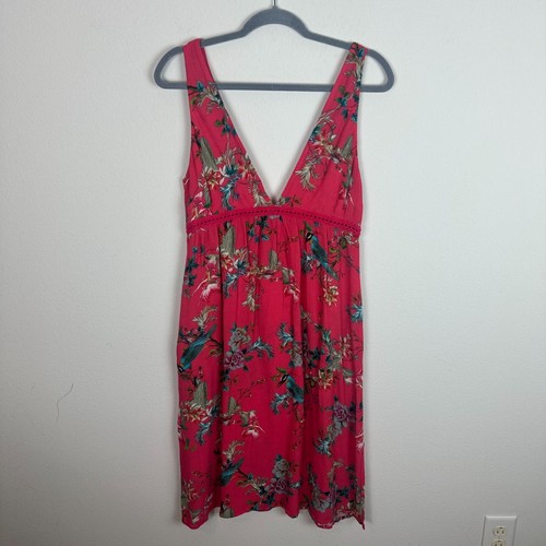 Johnny Was California Malakye Floral Tropical Midi Dress S Pink Summer ...