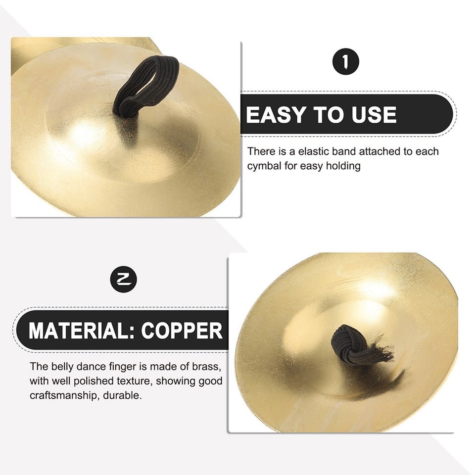 25 Pairs Small Finger Cymbals Kids Finger Cymbals Dancing Instrument ...