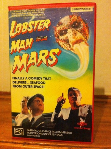Lobster Man from Mars VHS B-movie Spoof Sci-fi Comedy 1989 Premiere ...
