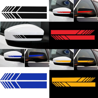 US 2 Pair Car Rear View Mirror Sticker Decor Vehicle Reflect Side Decal ...