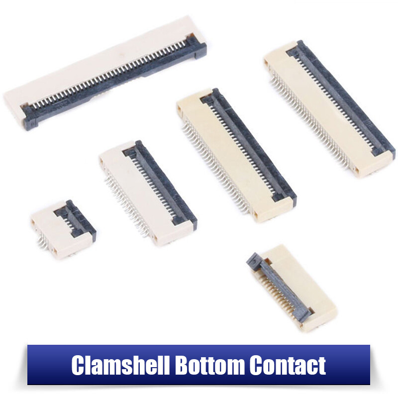 FFC/FPC Connector 0.5mm Pitch Top/Bottom/Clamshell Contact Type Socket ...