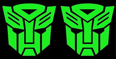 Autobot Inspired Transformers Two 5" Green Vinyl Decal Car Truck ...