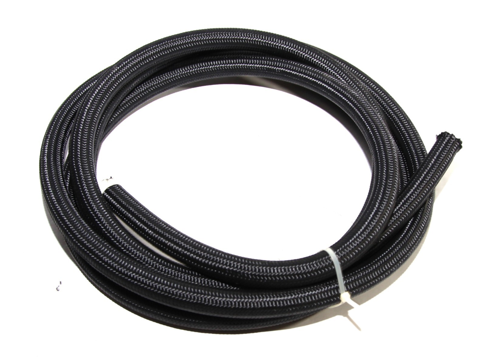 Black Nylon Stainless Steel Braided Fuel Hose Oil Gas Line AN4/AN6/AN8 ...
