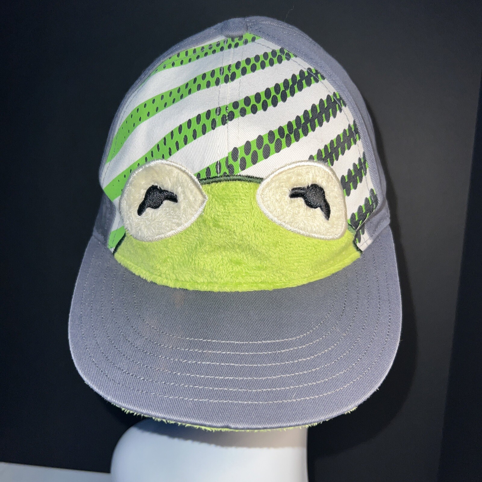 Vintage Muppets Distressed Kermit the Frog Mens Snap-… - Gem