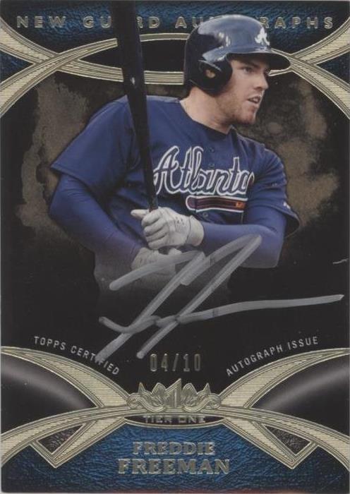2014 Topps Tier One - New Guard Autographs Freddie Freeman #NGA-FF ...