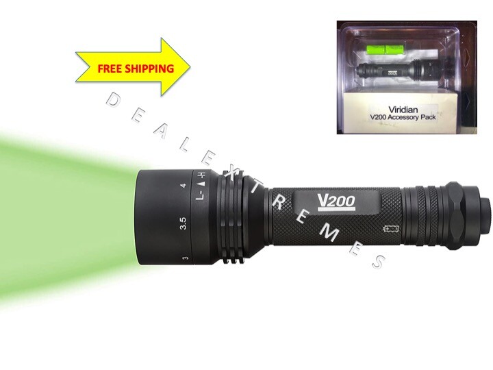 Viridian V200 Manual Zoomable Green LED Light with 3 Mounts and ...