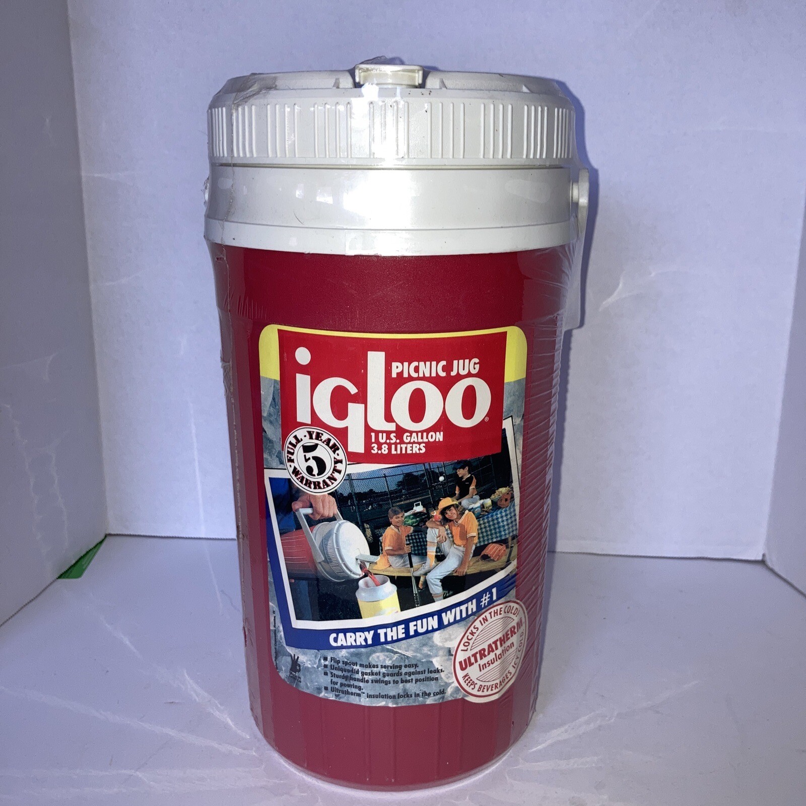 Vintage Igloo 1 Gallon Picnic Jug Red & White With Spout Made In USA ...