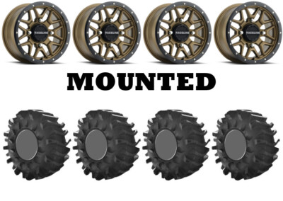 Kit 4 Interco Aqua Torque Tires 30x10-14 on Raceline Krank Bronze ...