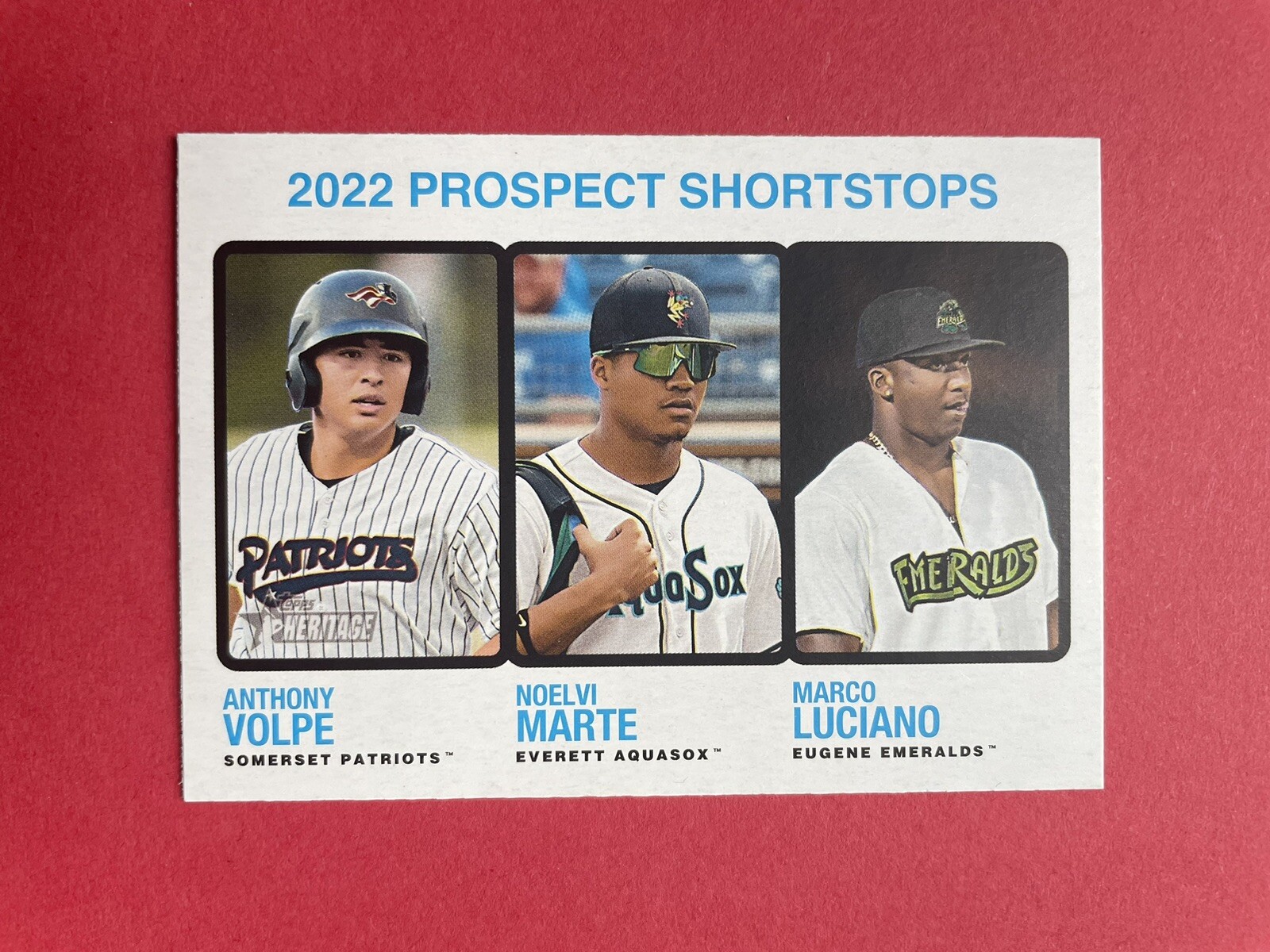2022 Anthony Volpe Noelvi Marte RC ROokie Topps Heritage Minors ...