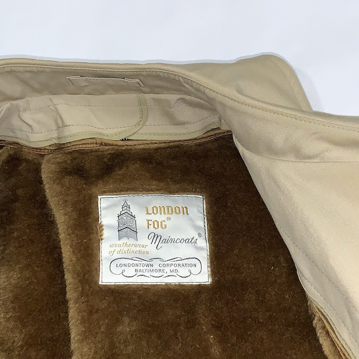 London Fog Lined Trench Coat Men's 38 Short Khaki Tan London Fog Lined Trench Coat Men's 38 Short Khaki Tan