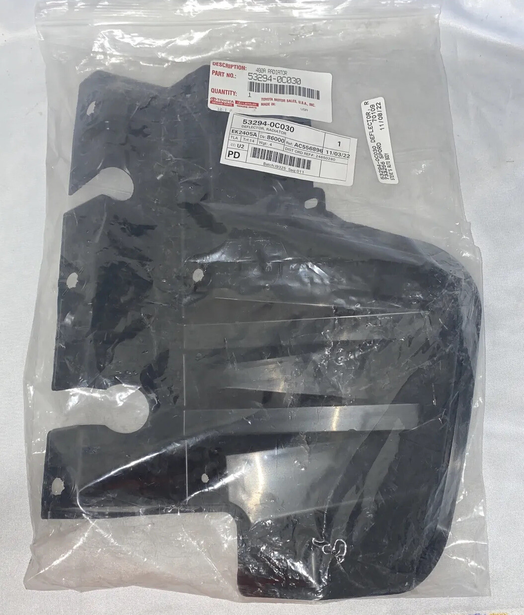 532940C030 Genuine Toyota Deflector Radiator Side LH 53294-0c030 for ...