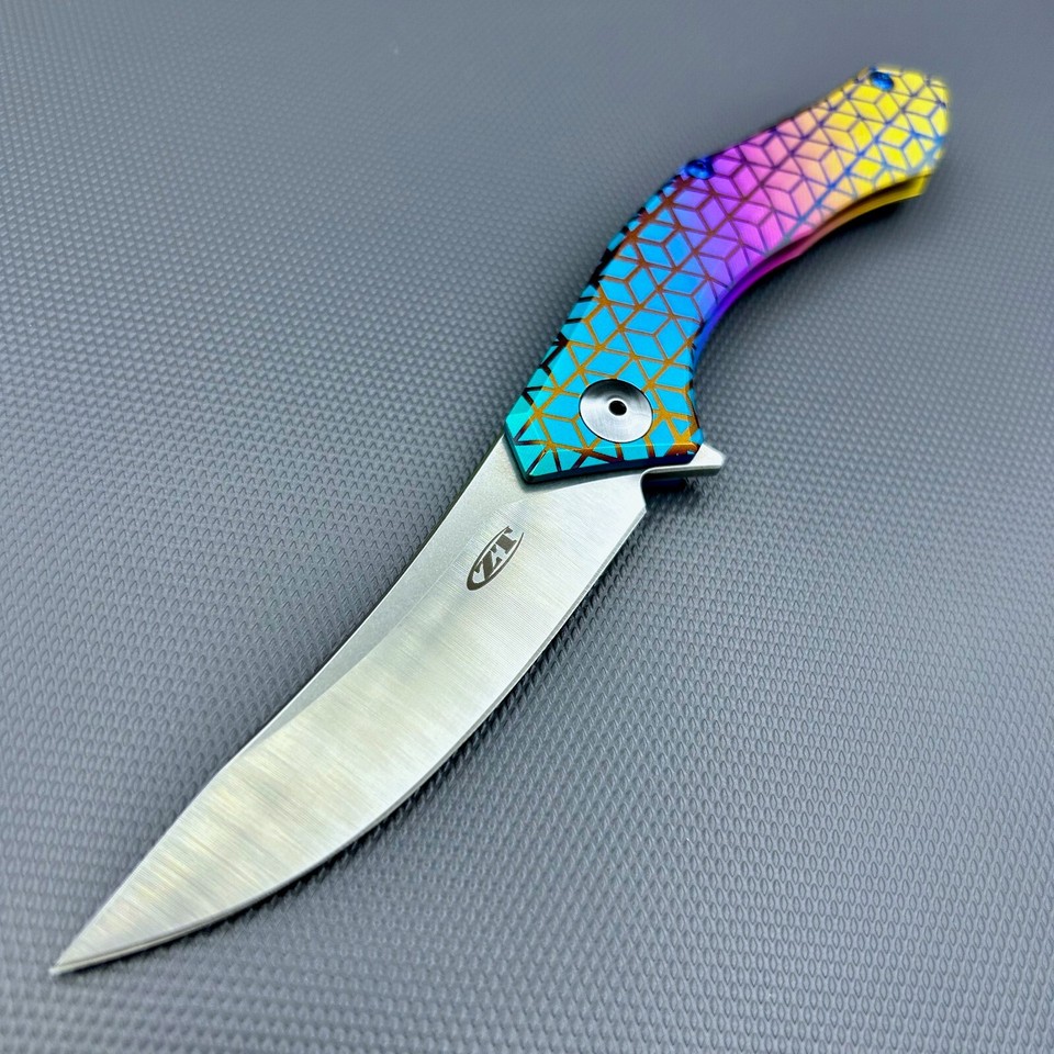 Zero Tolerance ZT 0460Ti Plain Edge Folder ZT0460 20CV Steel w/ Rhombus ...