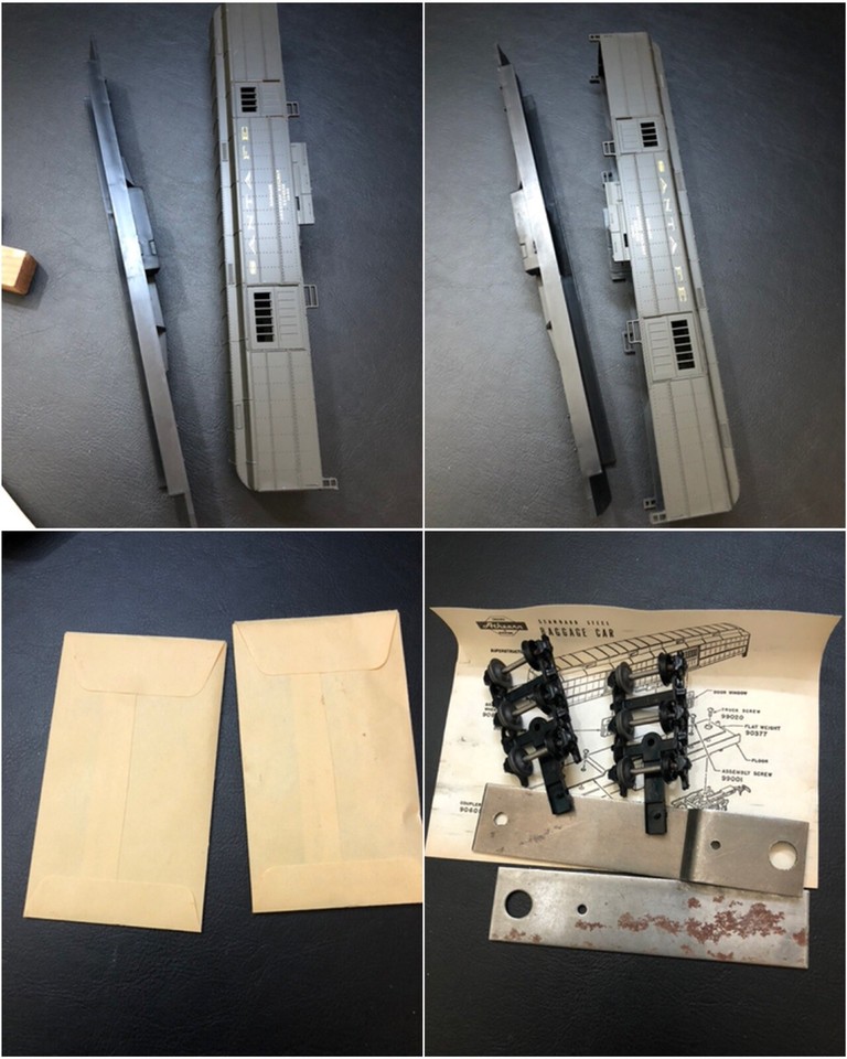 Athearn HO Scale Locomotive Diesel Train Santa Fe SDP40 Baggage Car Lot ...